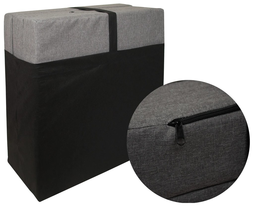 Skládací matrace pro hosty Sawana 65x195x10 cm světle šedá