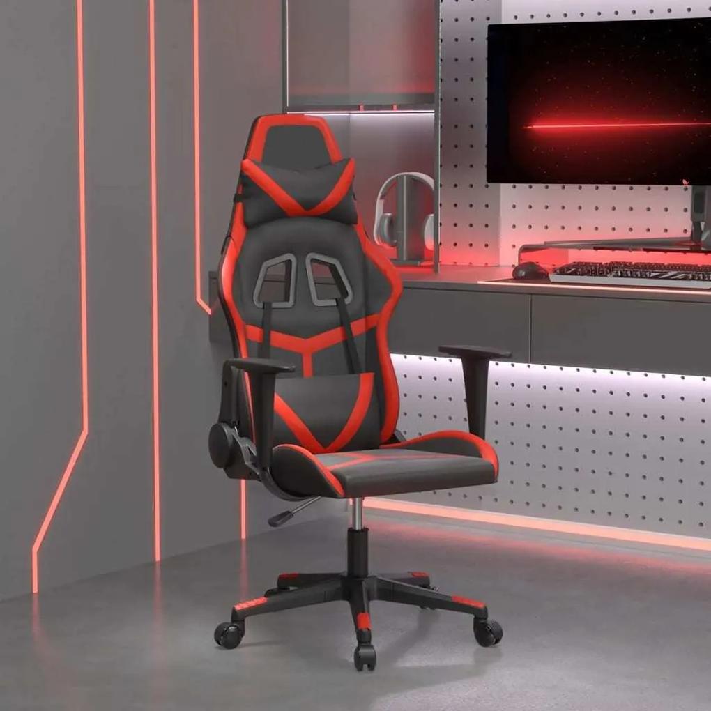 vidaXL Masážní herní židle umělá kůže [345430] Barva: Černobílý