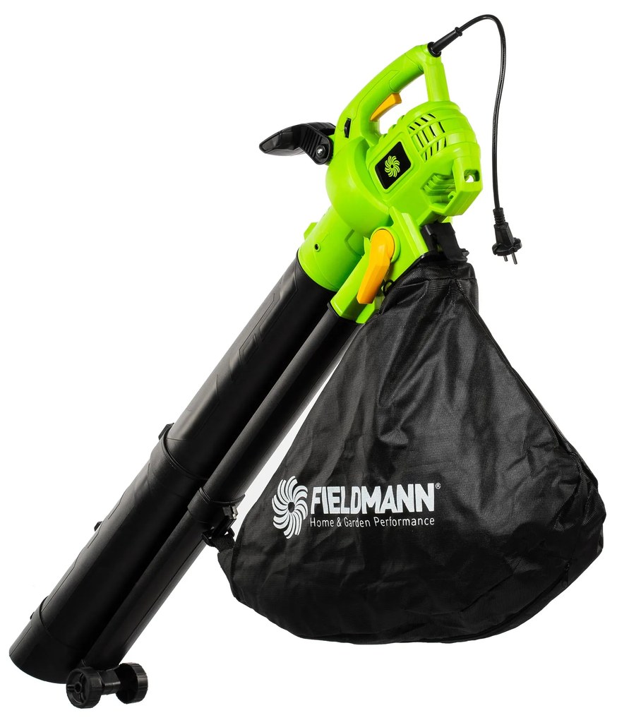 Fieldmann FZF 4030-E Zahradní vysavač Příkon 3000 W, 3 funkce: foukání, drcení, vysávání, Sací výkon 10,7 m3/min, Plynulý rozběh motoru, Ocelový