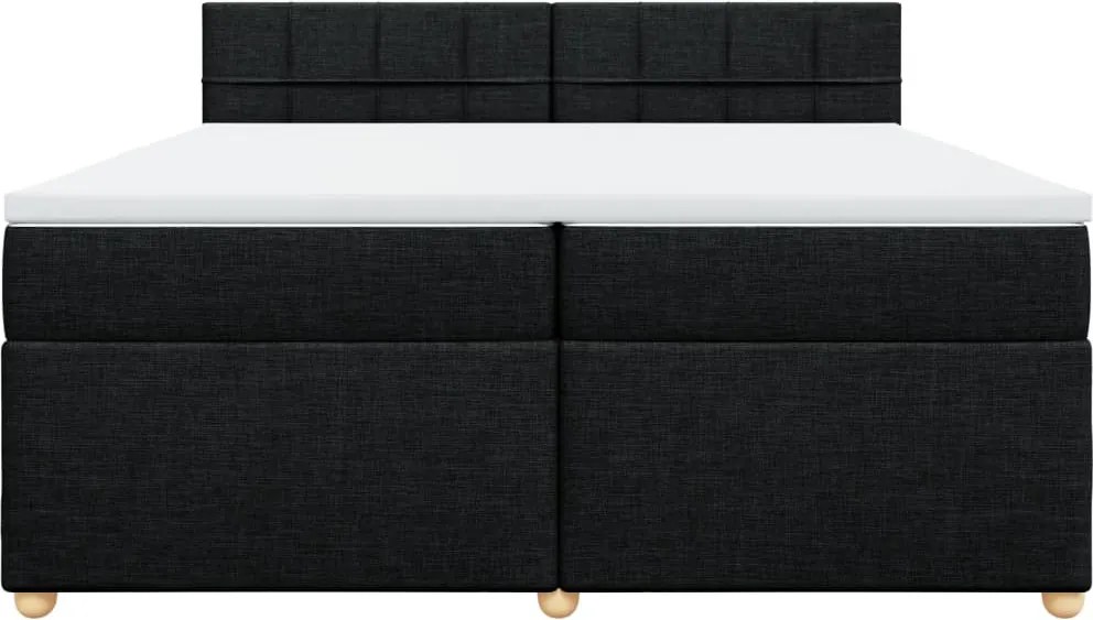 Box spring postel s matrací černá 200x200 cm textil 3289089