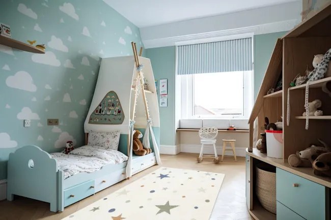 Koberec Esme Kids C5642A bílý / krémový