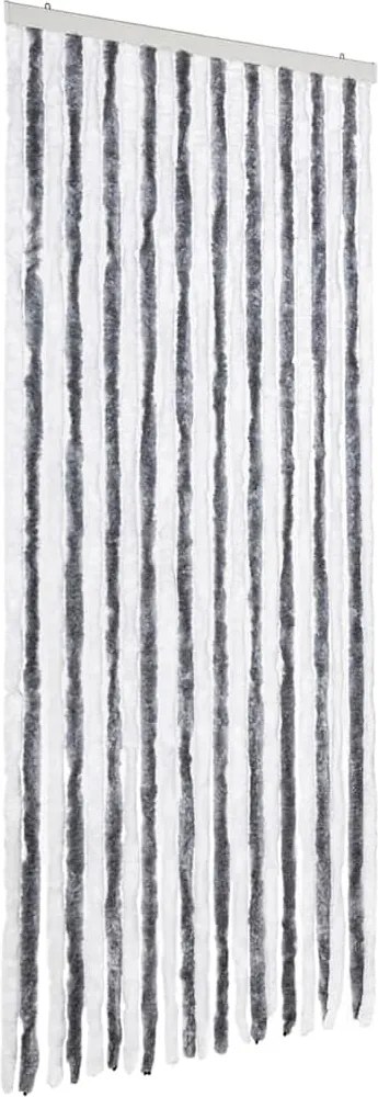Závěs proti hmyzu šedobílý 90 x 200 cm Chenille 315124