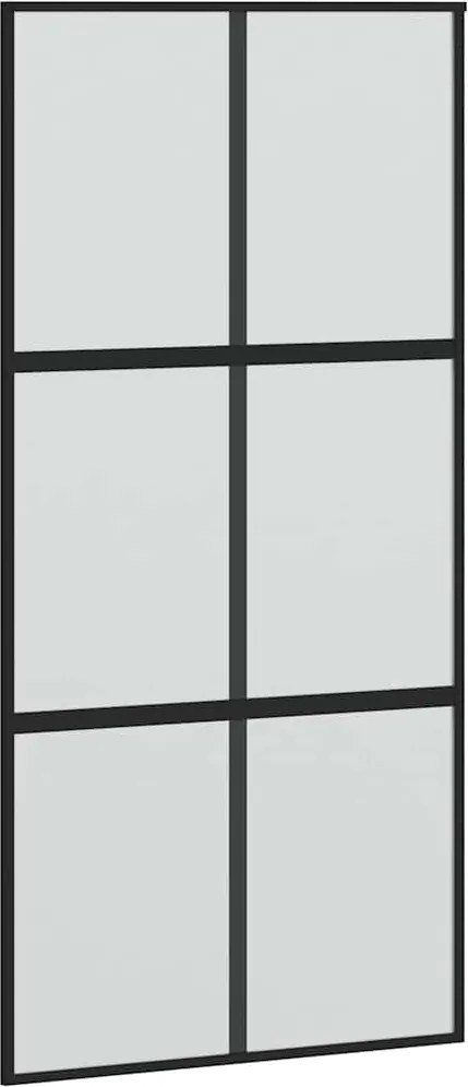 Posuvné dveře se sadou kování černé 102,5x205 cm Tvrzené sklo 3375882