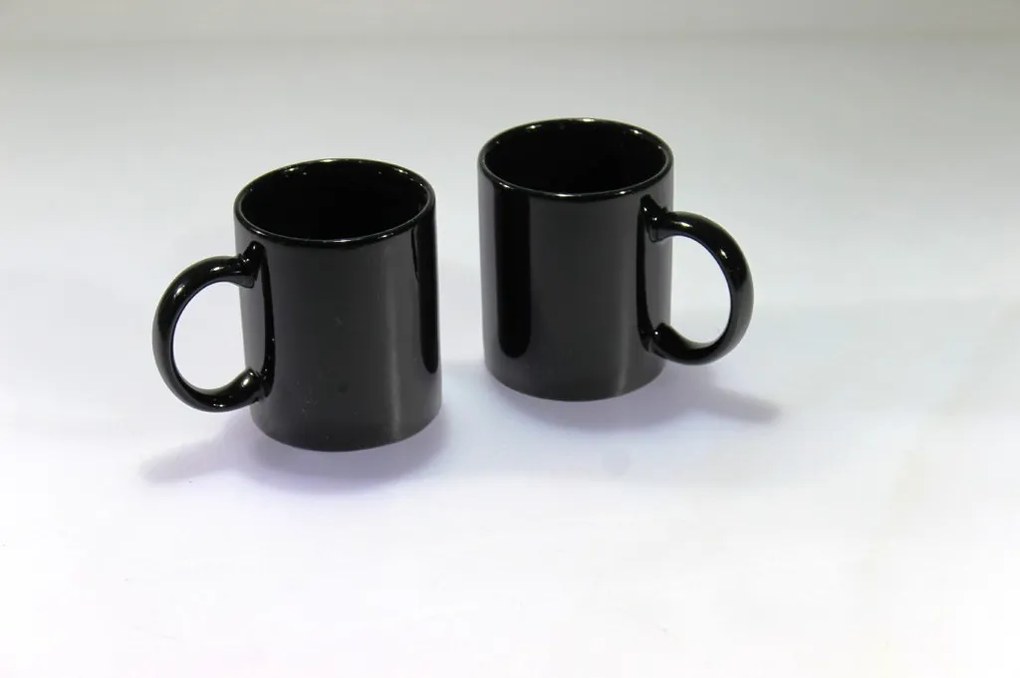BDK-GLASS Keramické hrnky 250ml černé - 1+1 ZDARMA