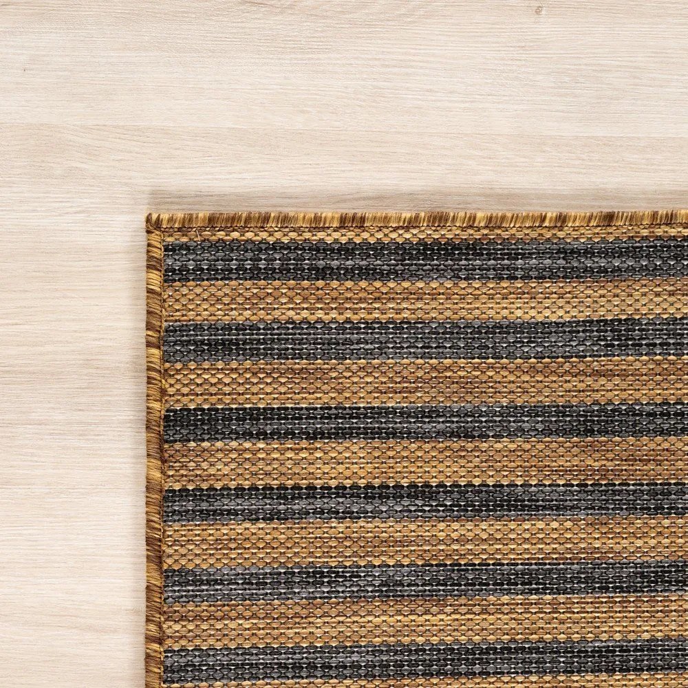 Černý/hnědý vnitřní a venkovní koberec 240x340 cm Mira 1453 – Ayyildiz Carpets