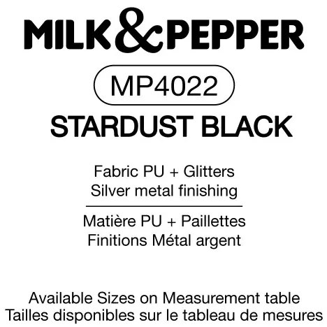 MILK&PEPPER Milkandpepper obojek pro psy Stardust Black Velikost: 45x2 cm
