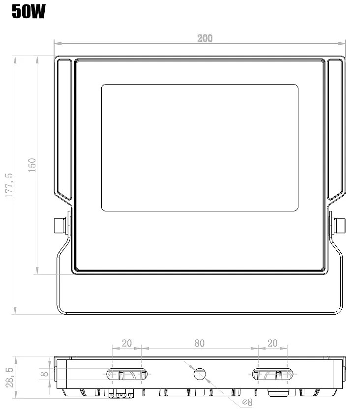 LED reflektor 50W Century SRS-509540