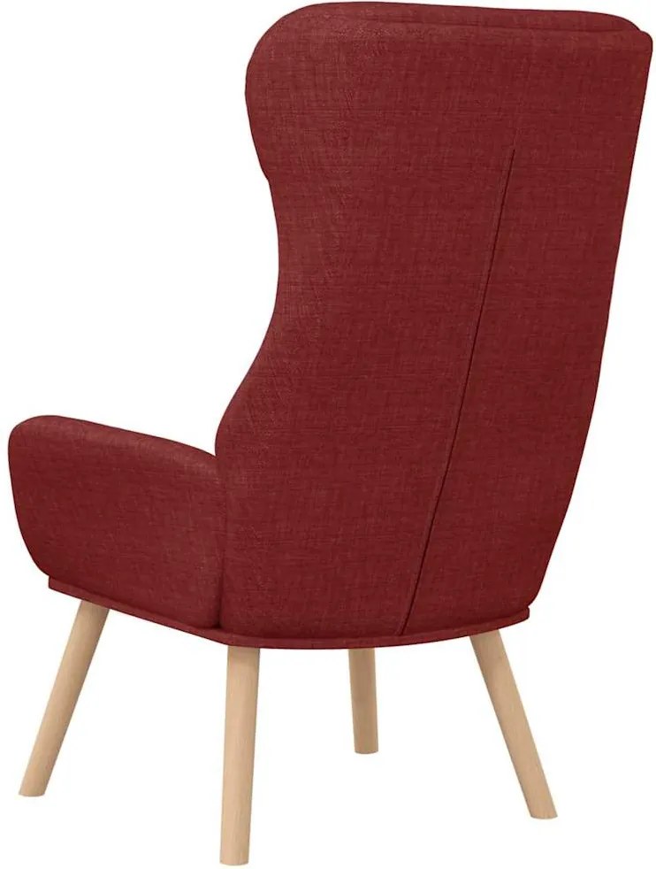 Relaxační křeslo vínové textil 341298