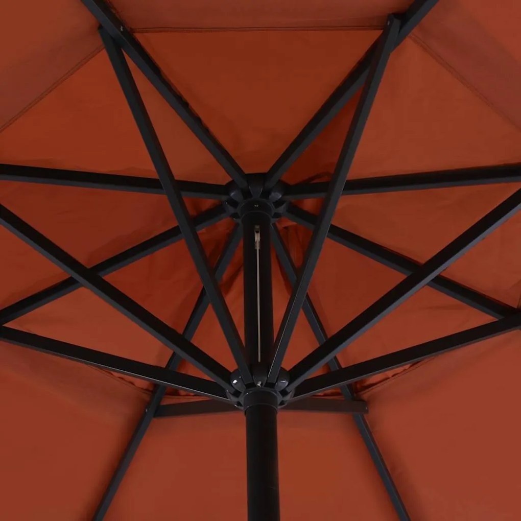 Zahradní slunečník s přenosným stojanem terakotový 276326