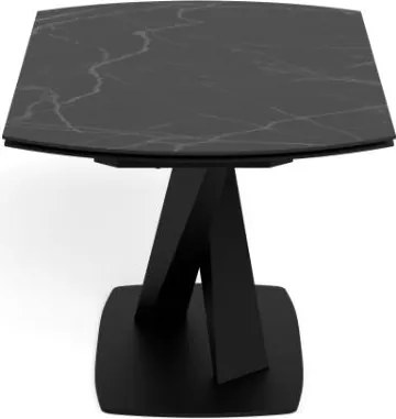 Rozkládací jídelní stůl Morella 160/240 cm černý mramor/černý
