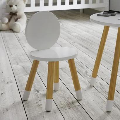 Dětská  židlička bílá -dřevo