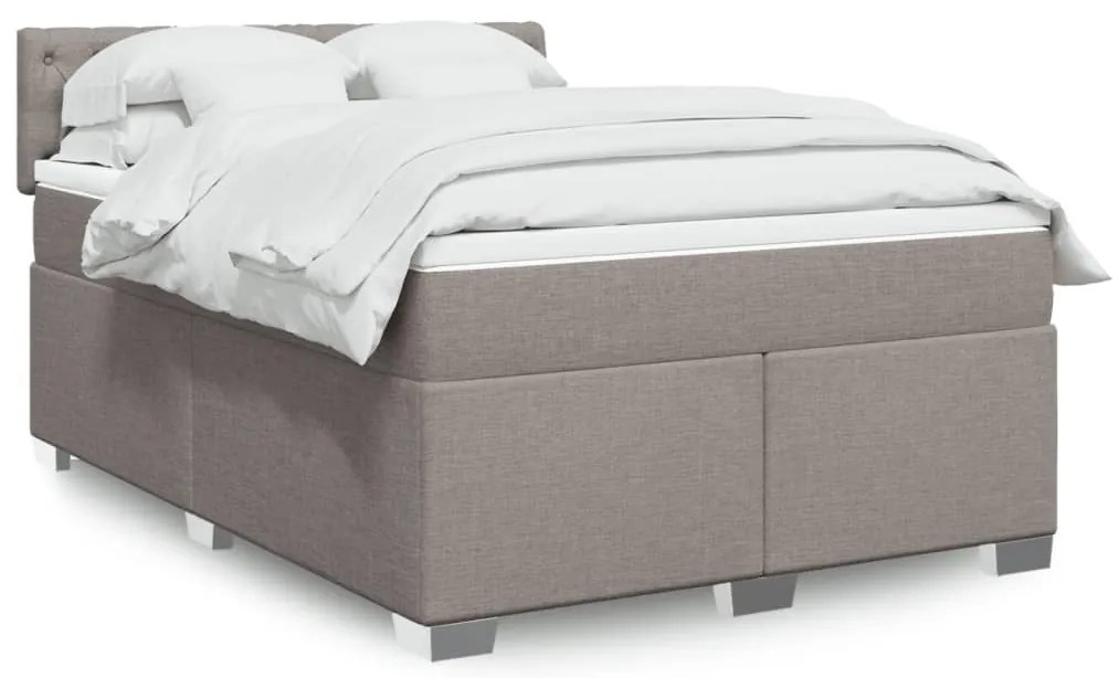 Box spring postel s matrací taupe 140x200 cm textil 3288222