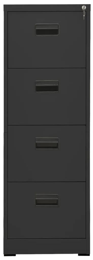 Kancelářská skříň antracitová 46 x 62 x 133 cm ocel - Default Title