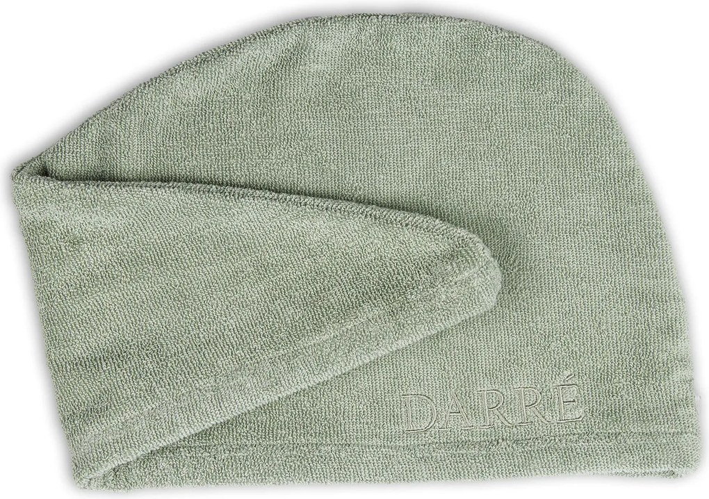 Bavlněný froté turban do sauny a wellness Comfort olivový