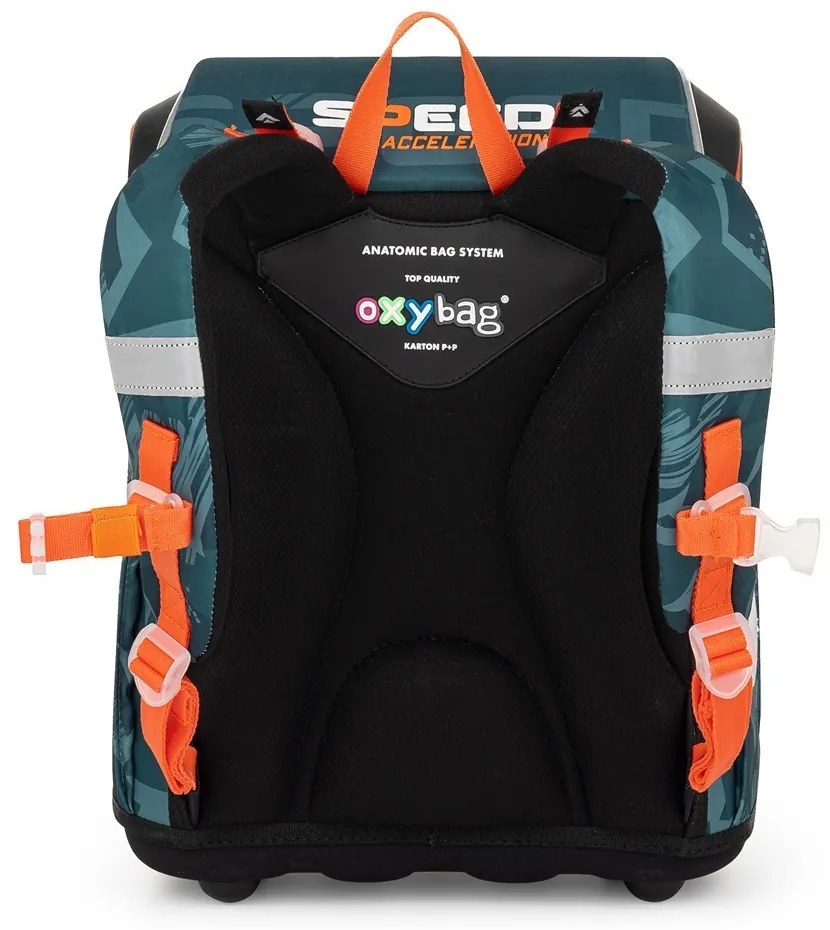 Oxybag PREMIUM - školní set Auto 3 ks: aktovka, penál, sáček