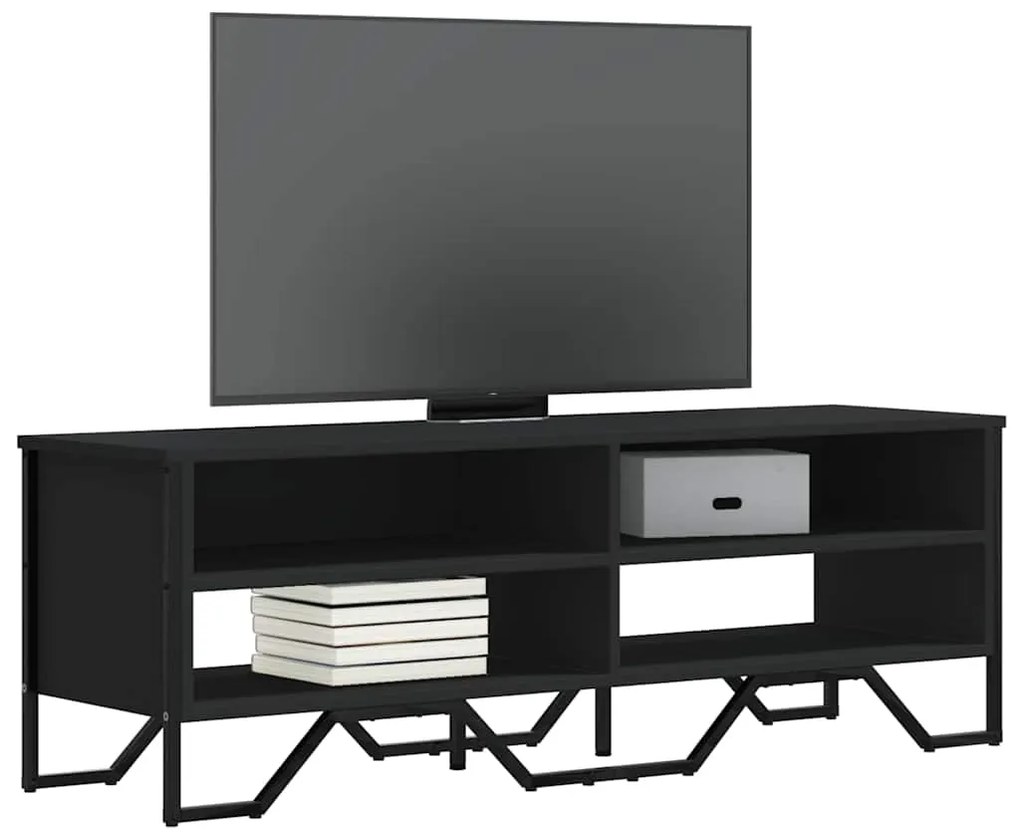 TV skříňka černá 122 x 34 x 41 cm kompozitní dřevo