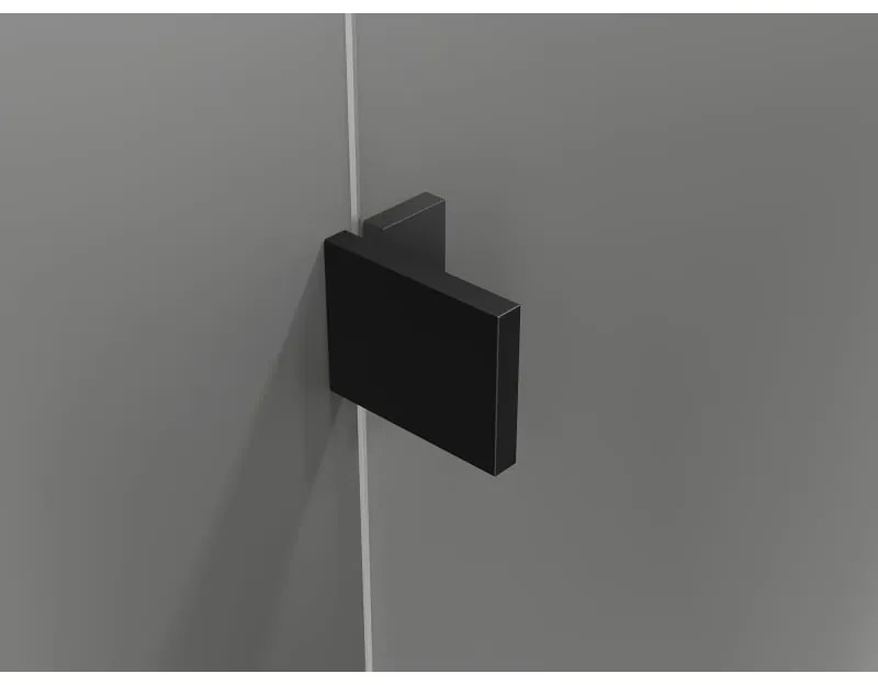 Mexen Lunar L sprchová stěna levá 100 x 200 cm, 8 mm čiré sklo, černá matná, 830L-100-000-70-00-L