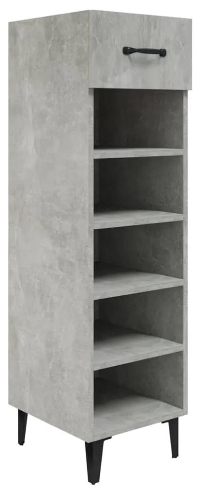812811 vidaXL Botník betonově šedý 30 x 35 x 105 cm kompozitní dřevo