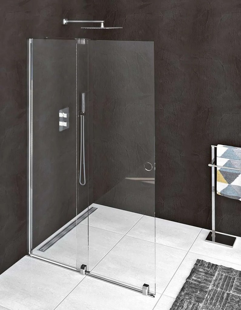 Polysan Modular Shower - Sprchová stěna posuvná 140 cm, s pojezdy, leštěný hliník/čiré sklo MS5-140