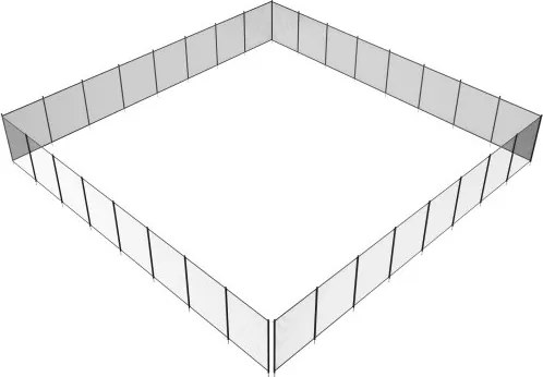 oplocení bazénu 1,22 × 29,26 m odnímatelné bazénové oplocení pro venkovní zapuštěné