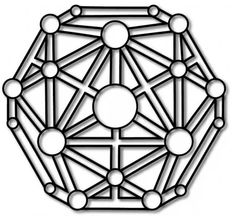 Geometrický obraz na zeď vyřezávaný z dřevěné překližky l SENTOP PR0330
