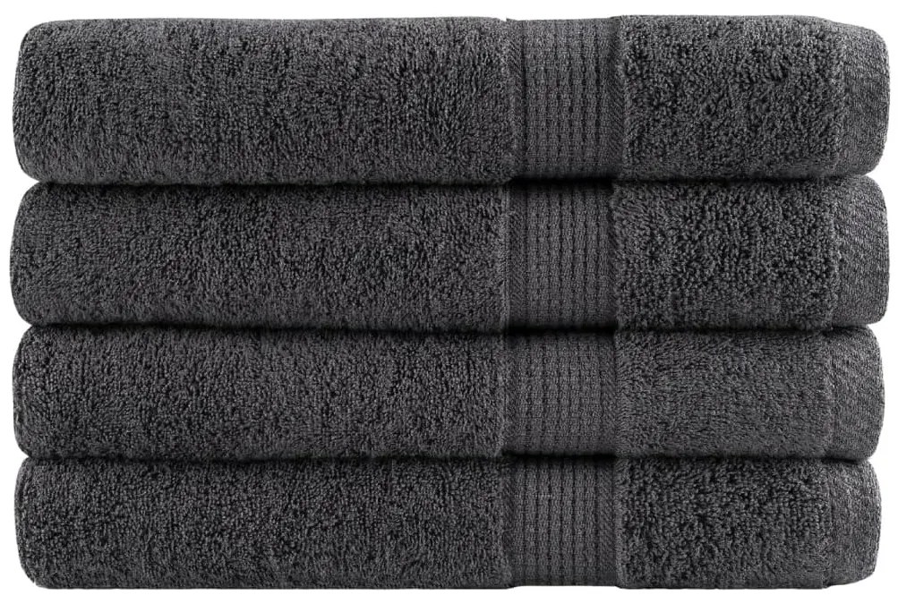 Prémiové ručníky SOLUND 4 ks antracitové 100x200 cm 600 g/m² 137173