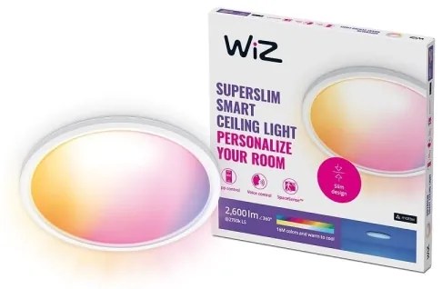 WiZ - LED RGB Stmívatelné stropní svítidlo SUPERSLIM LED/22W/230V Wi-Fi bílá
