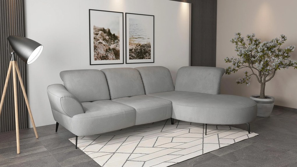 XXXLutz ROHOVÁ SEDAČKA, textil, šedá Sit & More - Sedací soupravy - 000144013205
