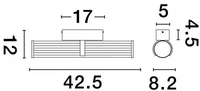 LED zlaté svítidlo na zeď Hedula 13W