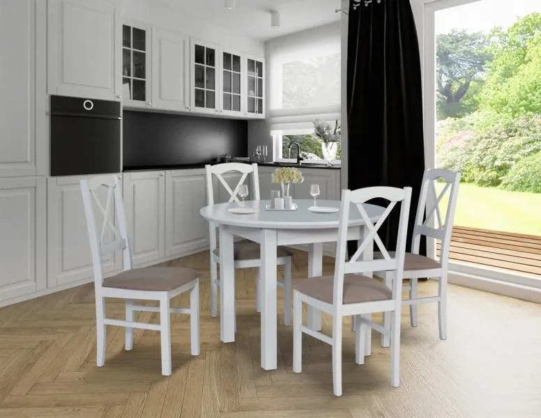 Drewmix jídelní židle NILO 11 + doprava zdarma dřevo: bílá, potahový materiál: látka s doplatkem