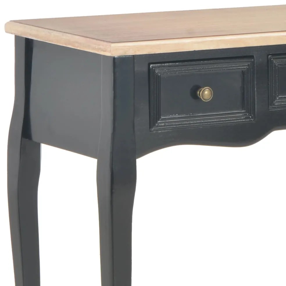 vidaXL 280046 Marketos Dressing Console Table with 3 Drawers Black