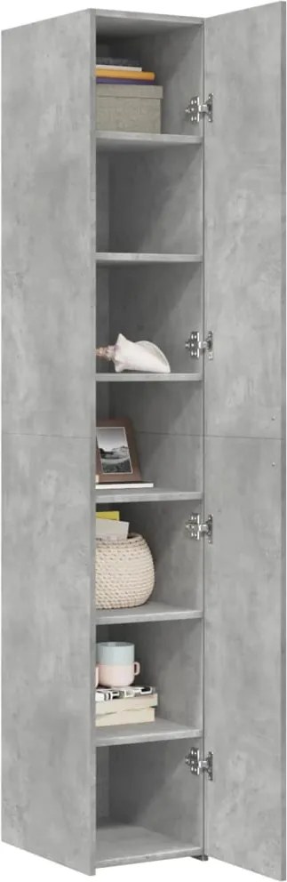 Skříň highboard betonově šedá 30x42,5x185 cm kompozitní dřevo 3281395