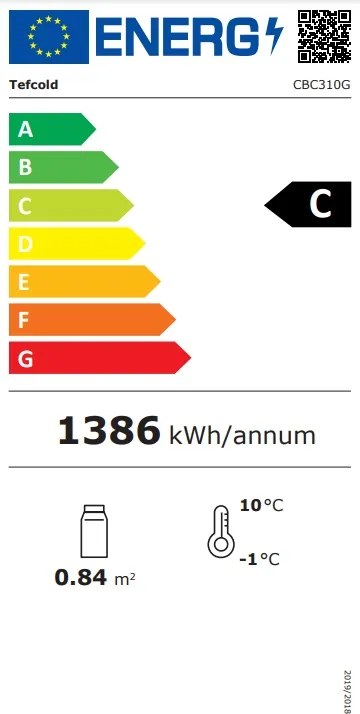 Tefcold CBC 310 G | Prosklený minibar, 3 dveře, šířka 201 cm, 442 l, vvnitřní LED osvětlení – záruka 2 roky