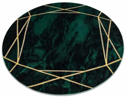 Koberec EMERALD exkluzivní 1022 kruh - glamour, marmur, geometrický zelený/zlatý