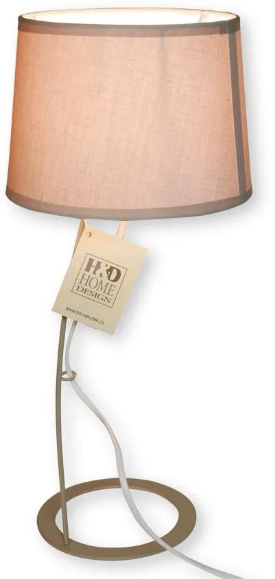 Lampa stolní - kov + textilní stínítko