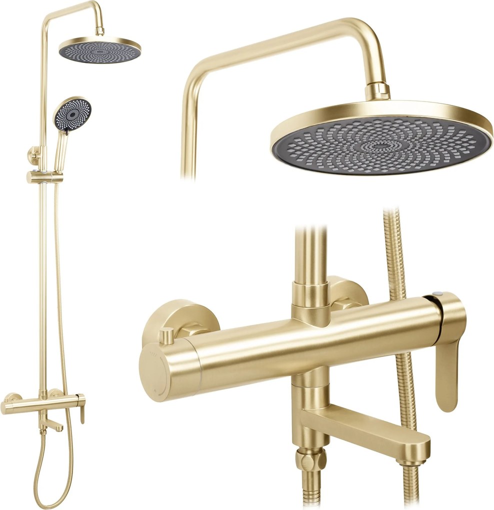 Rea, Sprchový Set Rea Arcos brush gold, REA-P8716