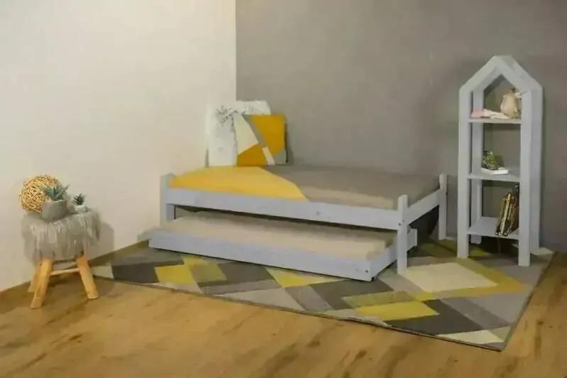 MAXDO Česká dětská postel Alex s přistýlkou 180x80 šedá