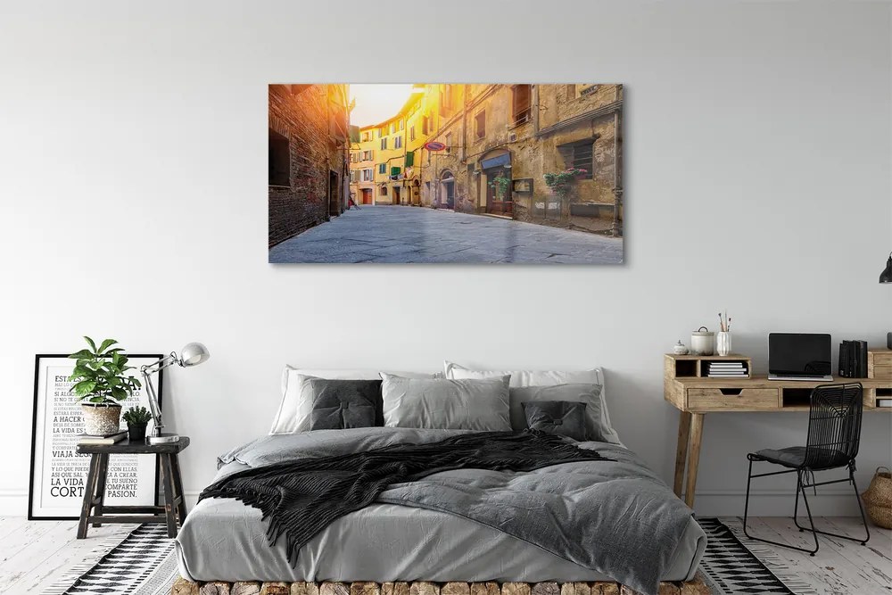 akrylový obraz Italy Street budovy 140x70 cm