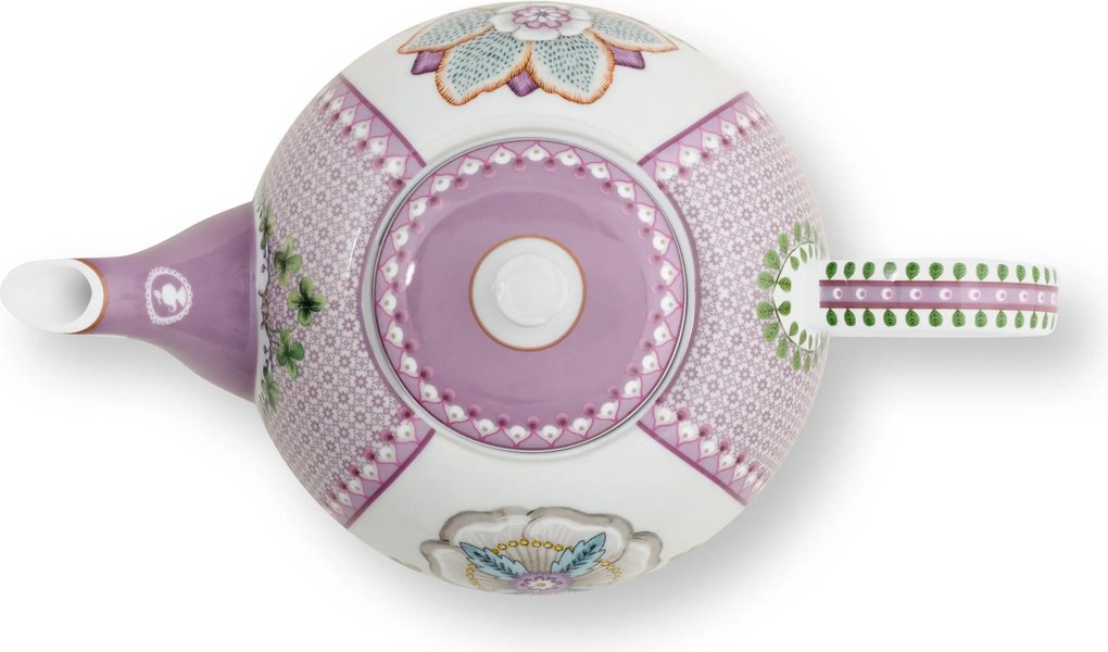 Pip Studio Lily & Lotus čajová konvice 1,6l, lila (čajová konvice 1,6l)