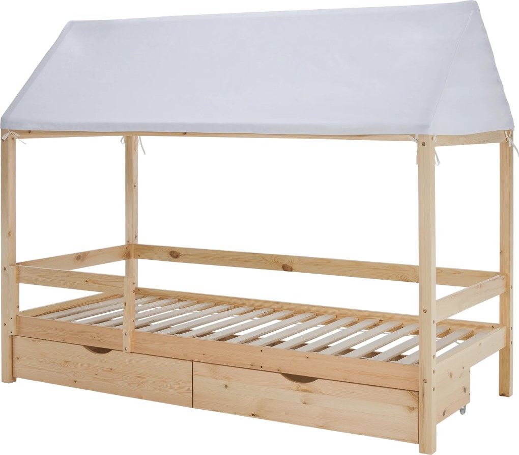 Montessori postel, 90x200, přírodní, masiv, NOEMA