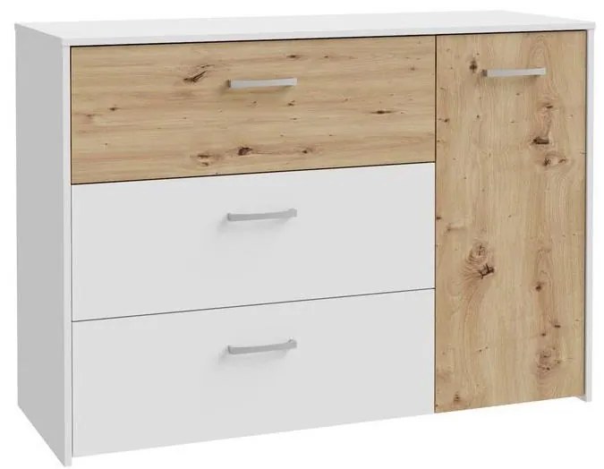Komoda se zásuvkami URO dub artisan/ bílá CUGK221R-C853
