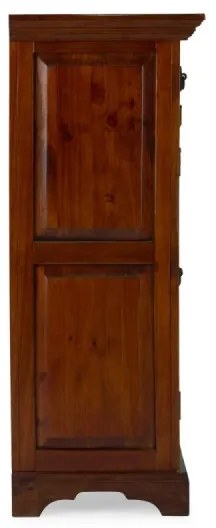 furniture-nabytek.cz - Masivní komoda Catello z borovice, lakovaná, hnědá – 75×44×115 cm