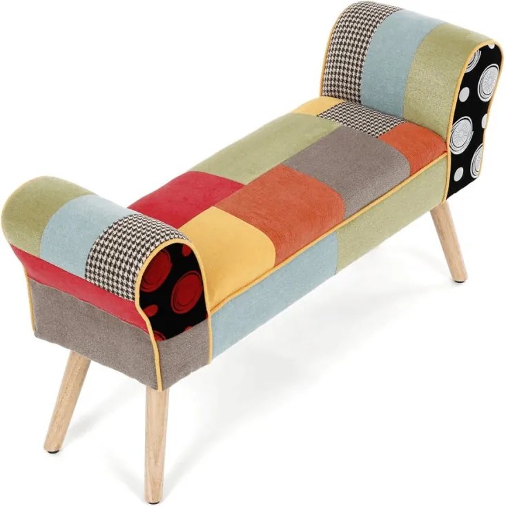 Taburet AK-131 PW2, vícebarevná, látka (103 x 31) cm