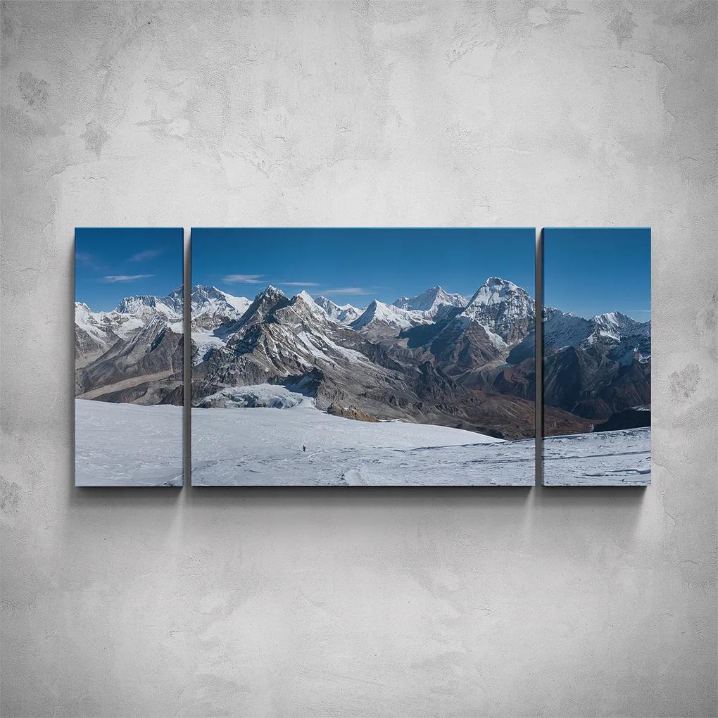3-dílný obraz - Hory v zimě - PopyDesign