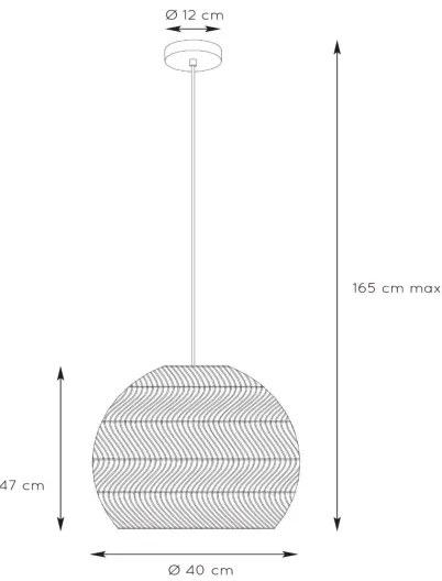 Lucide 03437/40/44 - Lustr na lanku MOLOKO 1xE27/40W/230V pr. 40 cm
