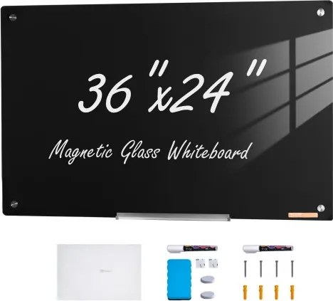 Magnetická skleněná tabule, tabule pro suché mazání 91,4 × 61 cm