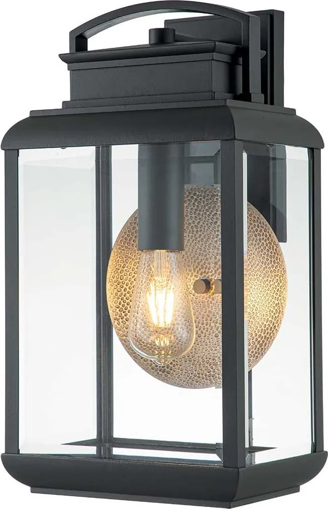 Venkovní nástěnná lampa Elstead BYRON L šedá barva IP44/1×E27/46 cm