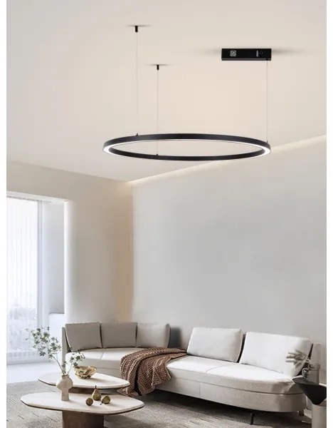 Immax NEO 07215L-LED Stmívatelný lustr na lanku FINO 60W/230V 80cm černá Tuya+DO