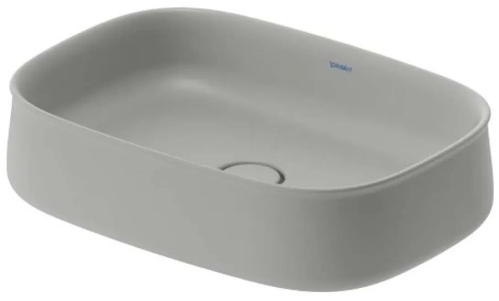 Duravit Zencha - Umyvadlo na desku 55x39 cm, bez přepadu, DuraCeram, matná šedá 2373556779