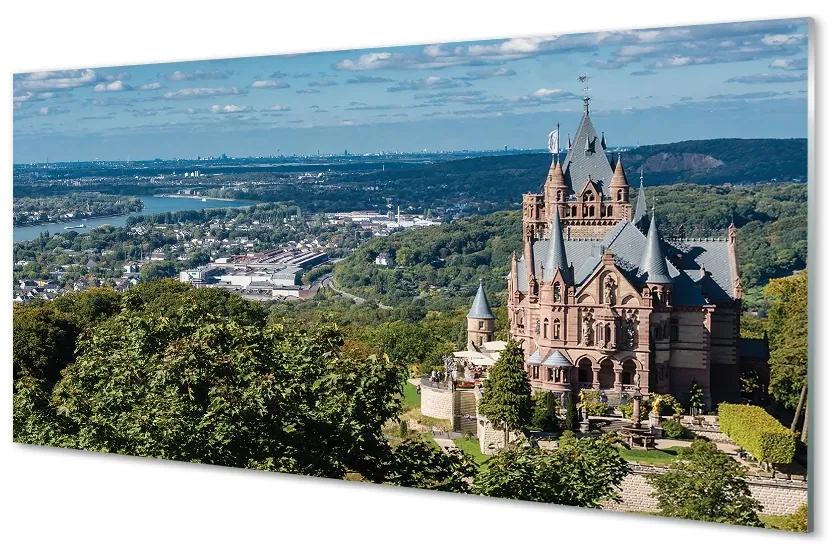Obraz na skle Německo Panorama městského hradu 140x70 cm